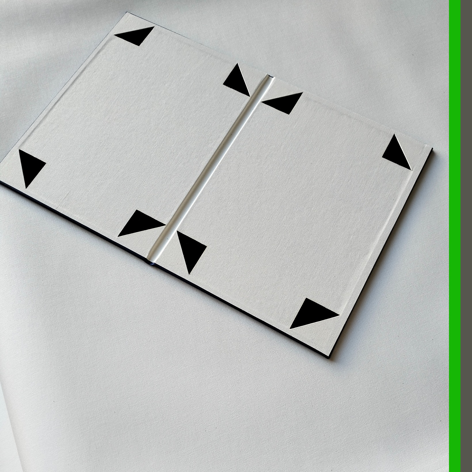 Corner Frame Binding, A5x2, Blue Buckram, BBAA - Bespoke Binders