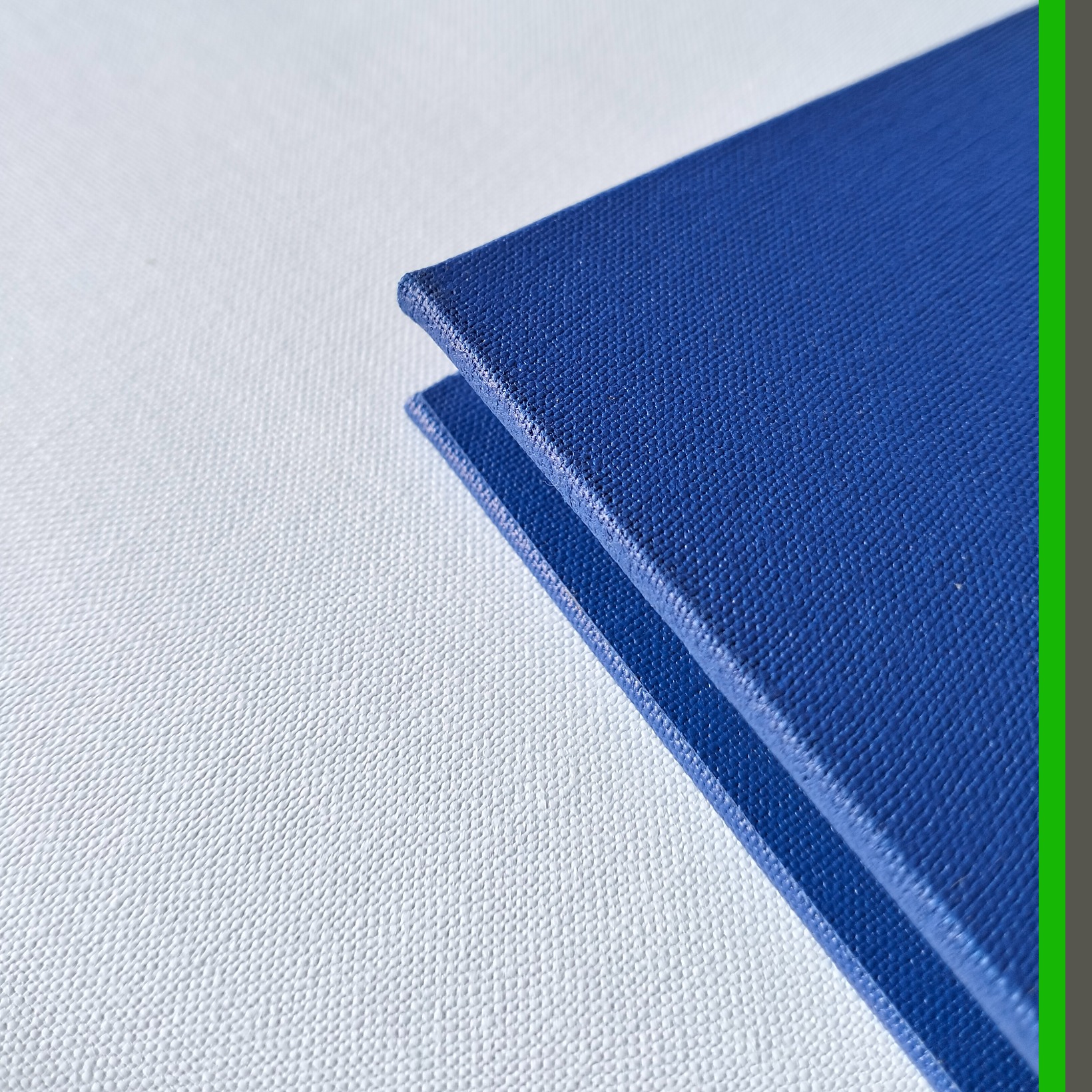 Corner Frame Binding, A5x2, Blue Buckram, BBAA - Bespoke Binders