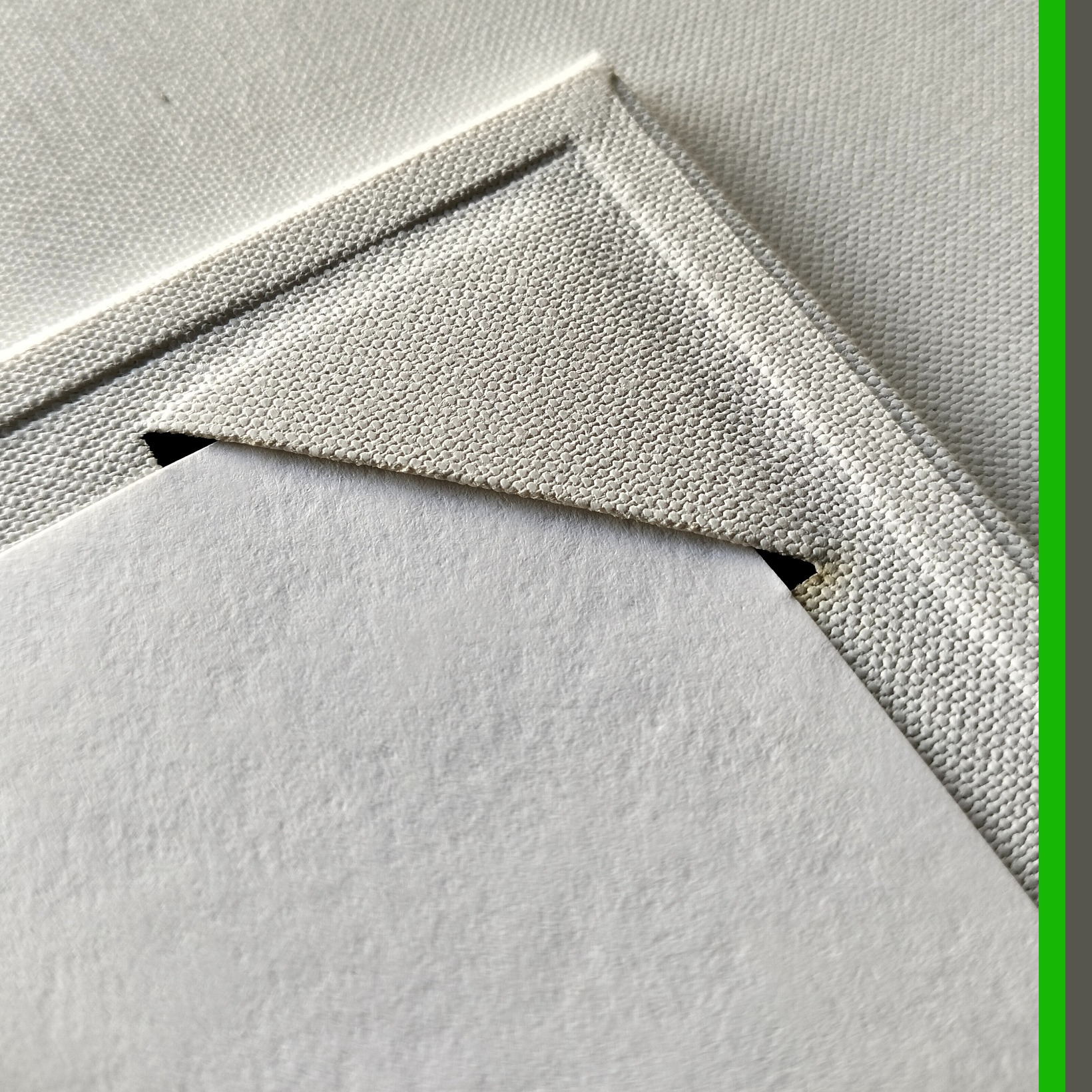 Corner Frame Binding, A4x1, White Buckram, BBAS - Bespoke Binders